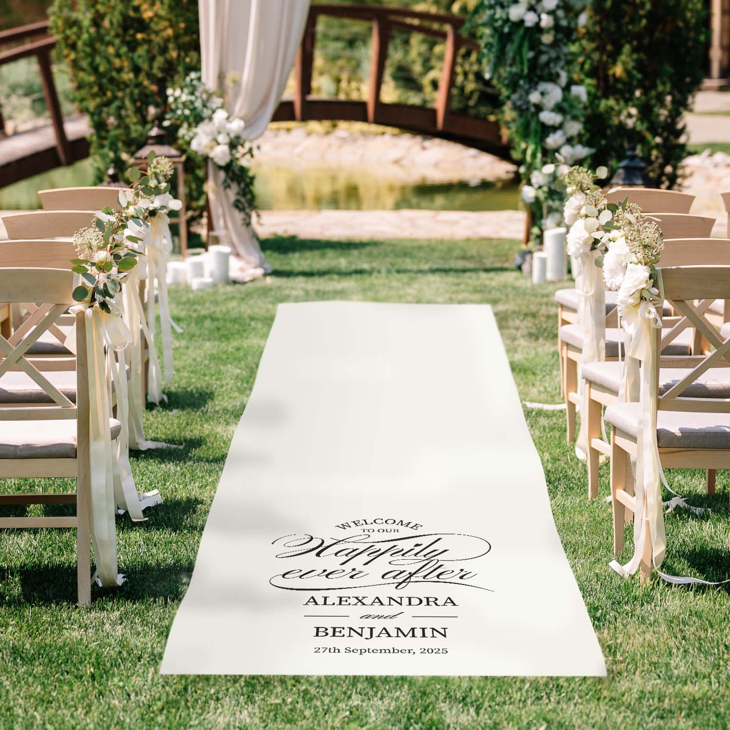 Happily Ever After Personalised Aisle Runner, 3 Sizes Available | Bride ...