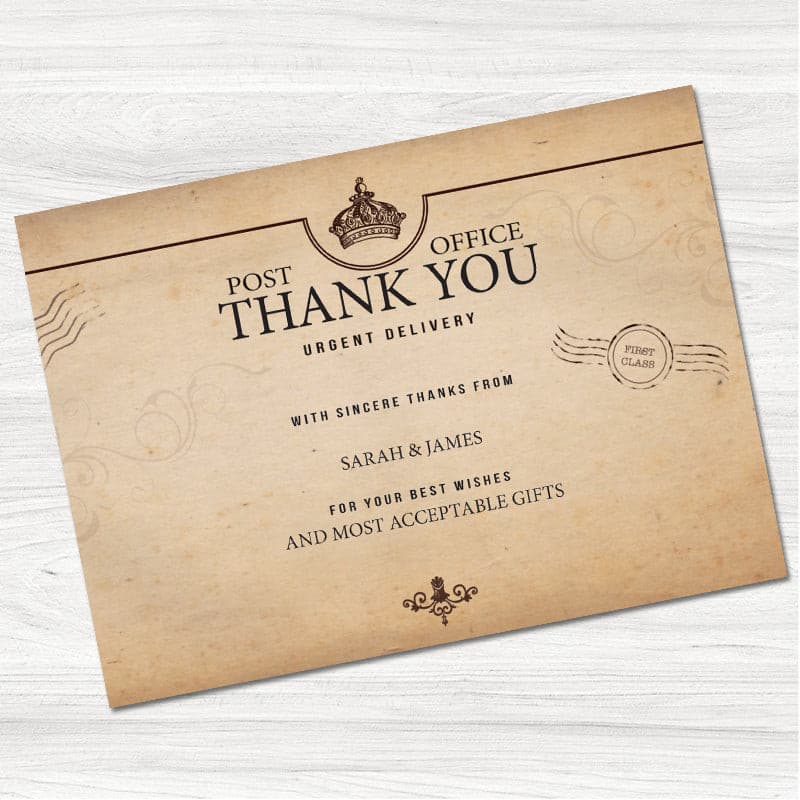 Telegram Thank You Card | Bride and Groom Direct